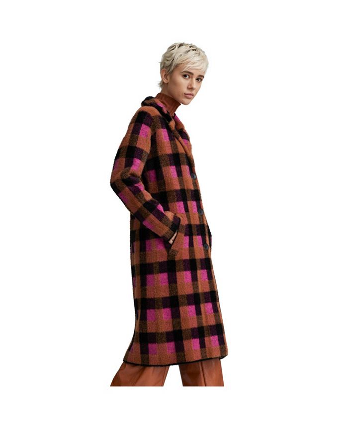 NVLT Women's Checked Long Coatigan - Macy's