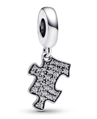 Pandora Cubic Zirconia Sparkling Puzzle Piece Dangle Charm - Macy's