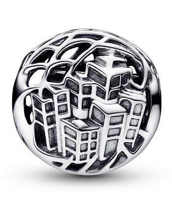 Pandora Sterling Silver Marvel Spider-Man Soaring City Charm - Macy's