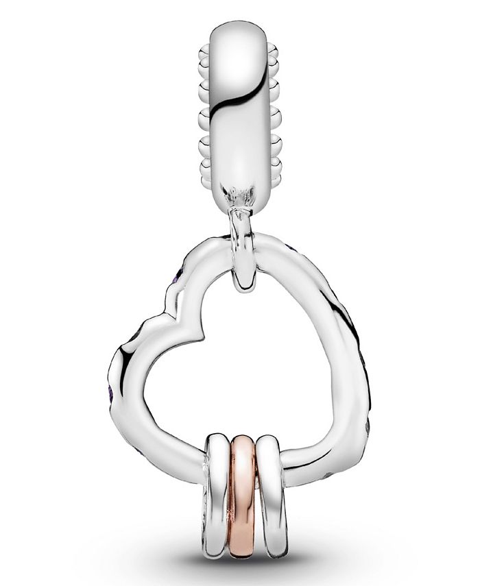 Pandora Mixed Stone Heart Full of Hearts Dangle Charm - Macy's