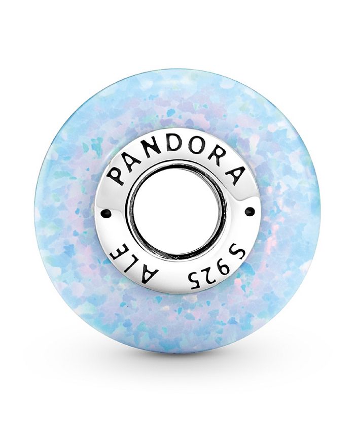 Pandora Sterling Silver Opalescent Ocean Blue Charm - Macy's