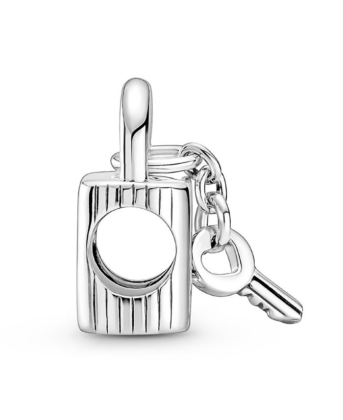Pandora Sterling Silver Padlock Heart Key Charm - Macy's