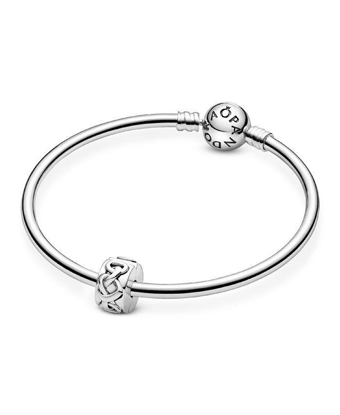 Pandora Sterling Silver Knotted Hearts Clip Charm - Macy's