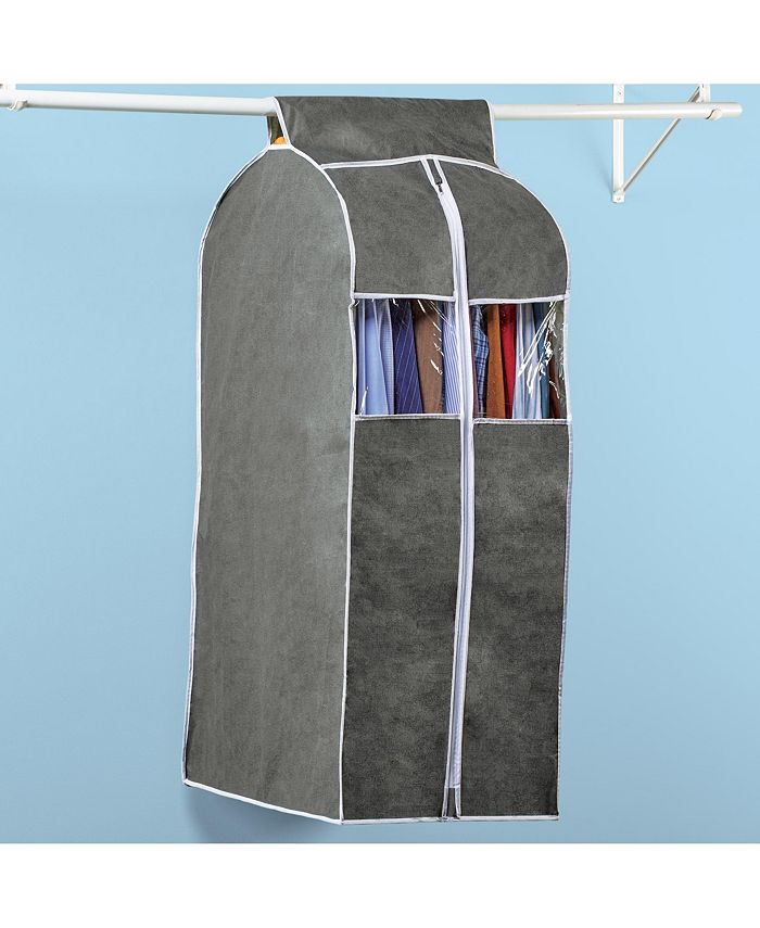 Collections Etc Zippered Hanging Garment Storage Bag with See-Through ...