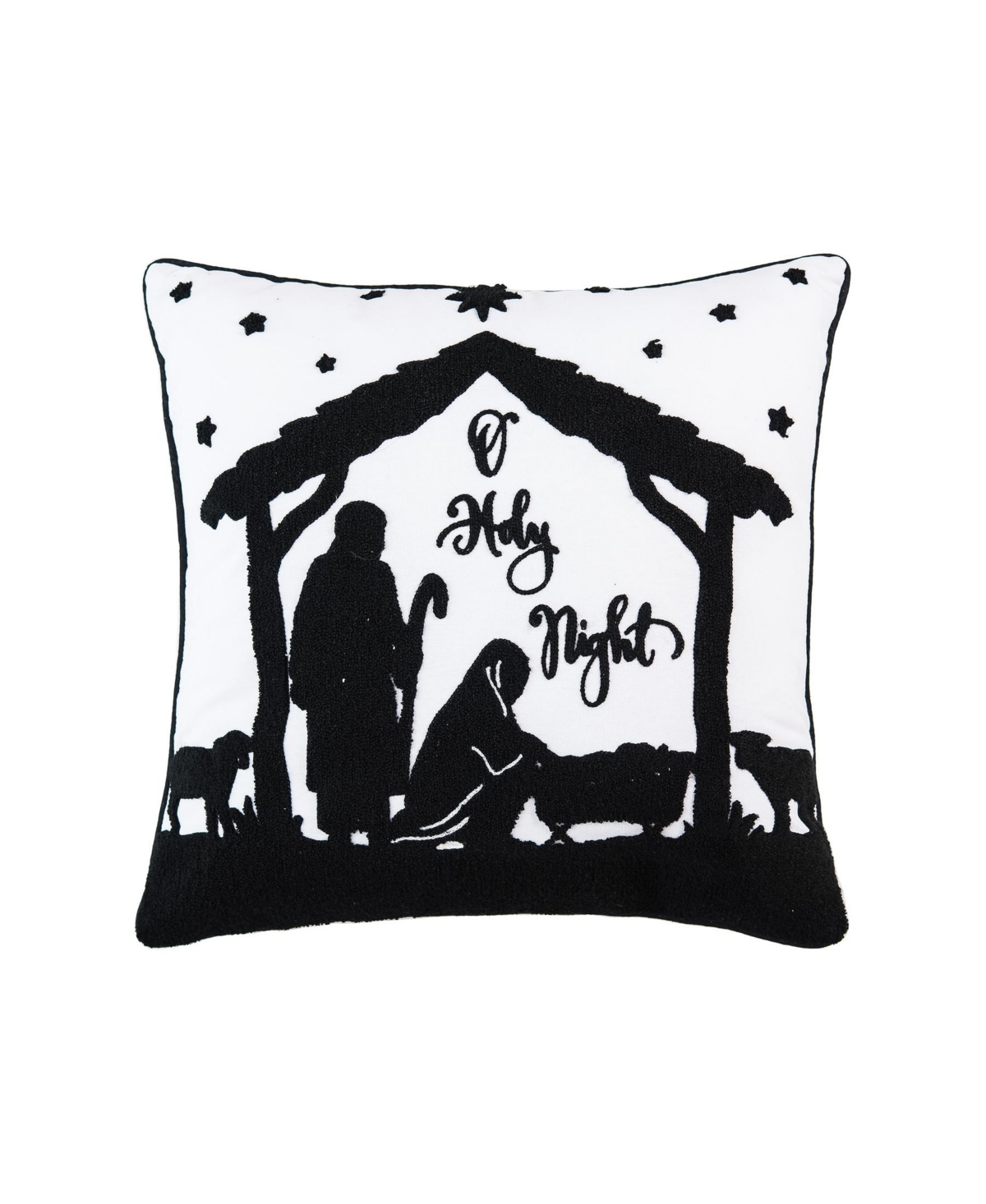 Click here for Holy Night 18 x 18 Tufted Throw Pillow - Black prices