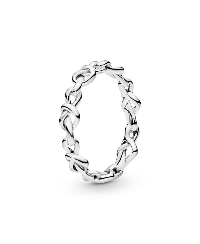 Pandora Sterling Silver Moments Knotted Hearts Ring - Macy's