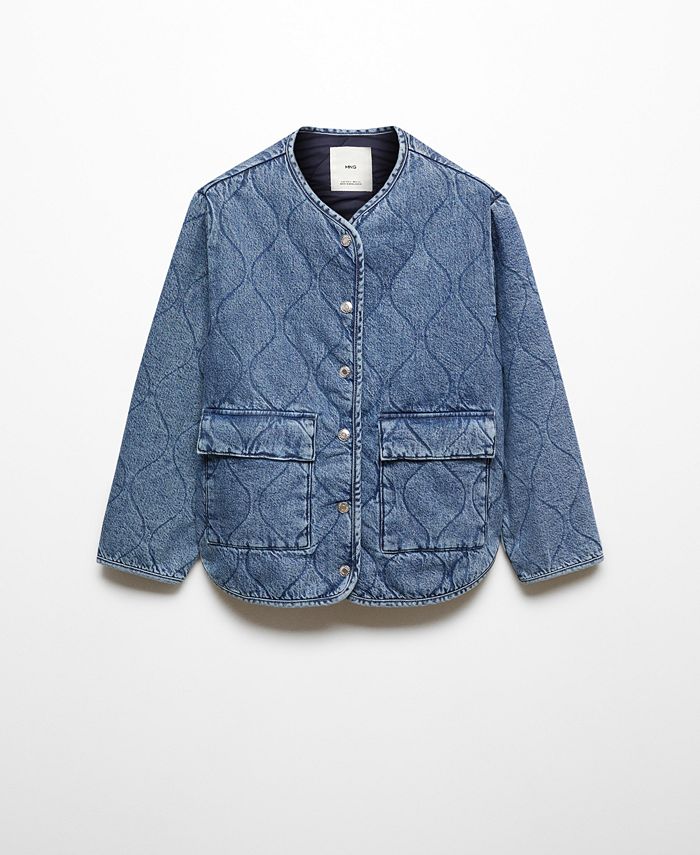 MANGO Women's Decorative Stitching Denim Jacket - Macy's
