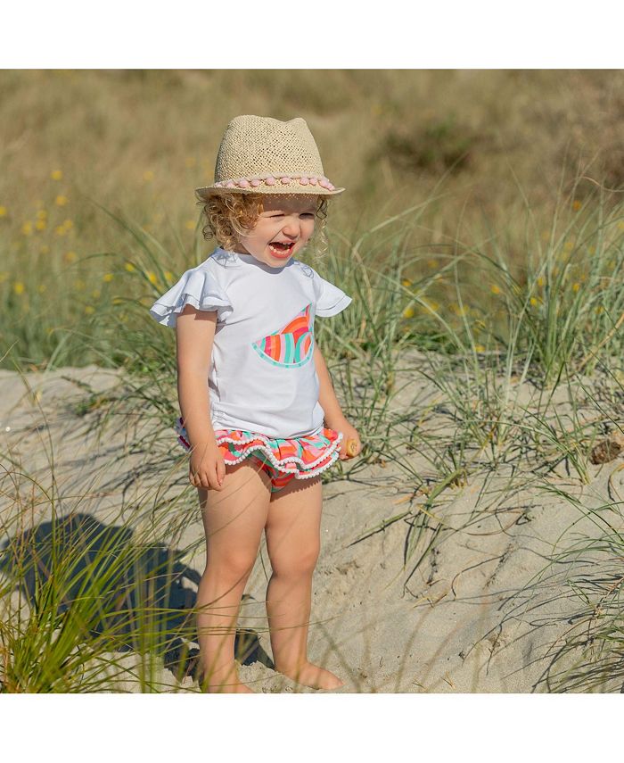 Snapper Rock Geo Melon Sustainable SS Ruffle Set - Macy's