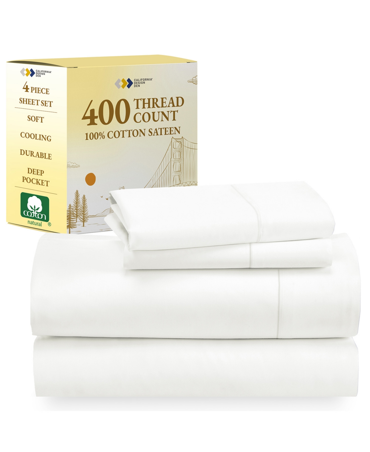 Click here for Soft Cotton Sheet Set - 400 Thread Count 100 Cotto... prices