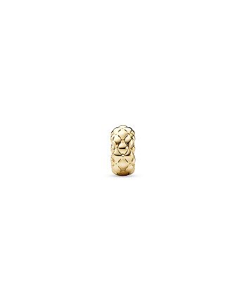 Pandora 14k Gold-Plated Unique Metal Blend Studded Fixed clips charm ...