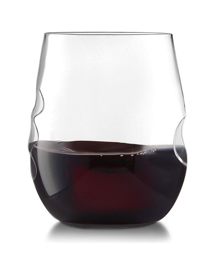 Chateau Fine Tableware 32 Pack Finger Indentations Plastic Wine Glasses