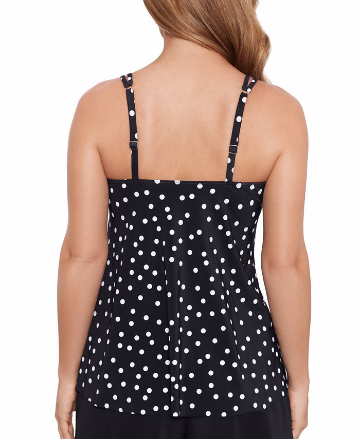 Swim Solutions Women's Polka-Dot High-Low Tankini Top, Created for Macy ...