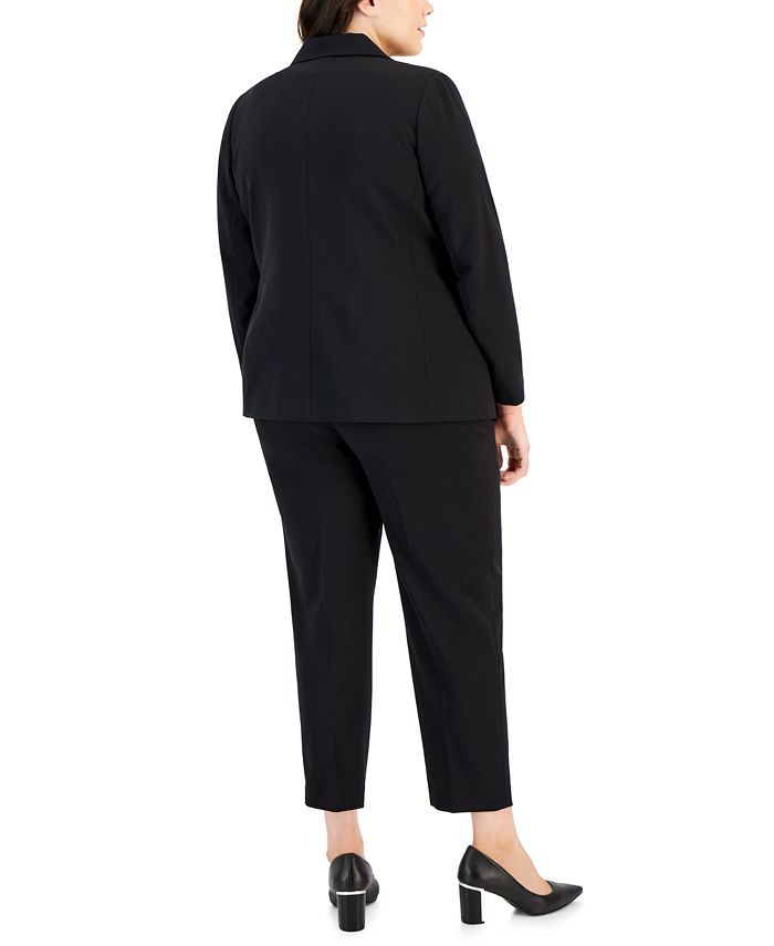 Tahari ASL Plus Size Two-Button Roll Tab Jacket & Shannon Pants - Macy's