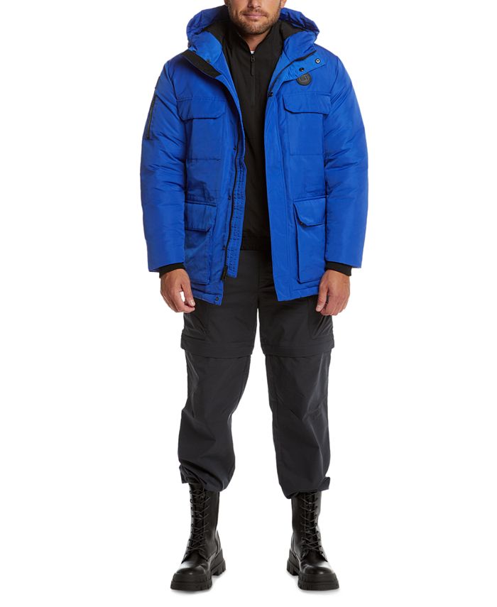Space One Men's Nasa Inspired Parka Jacket with Printed Astronaut ...