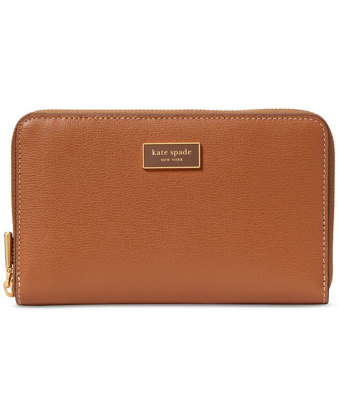 kate spade new york Katy Textured Leather Zip Around Wallet - Macy's