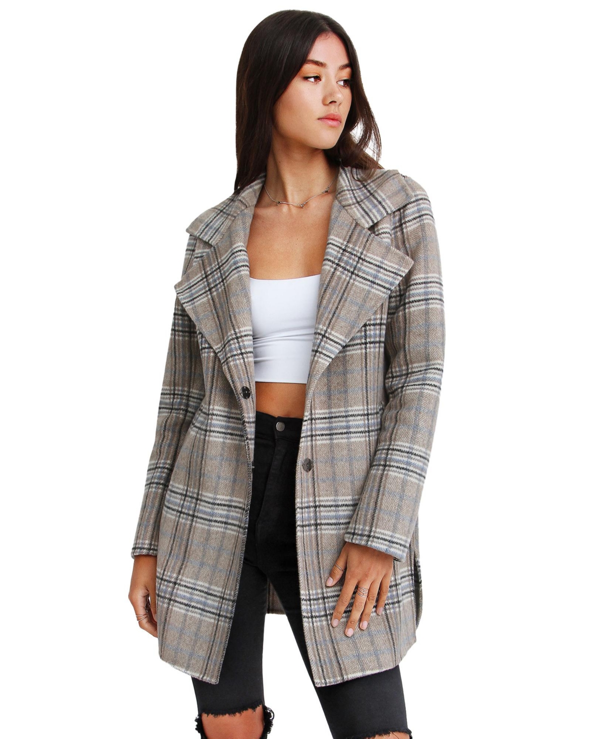 Click here for Belle & Bloom Womens Ex-Boyfriend Wool Blend Overs... prices