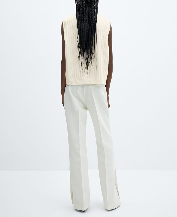 MANGO Women's High Neck Ribbed Vest - Macy's