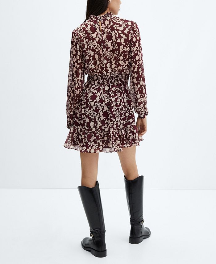 MANGO Women's Flowy Flower Printed Dress - Macy's