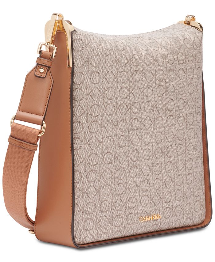 Calvin Klein Fay Large Adjustable Signature Crossbody with Magnetic Top ...