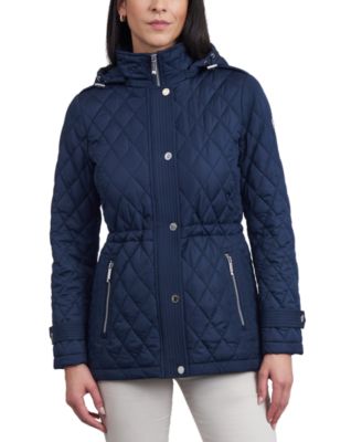 Michael Kors Women s Quilted Hooded Anorak Coat Macy s