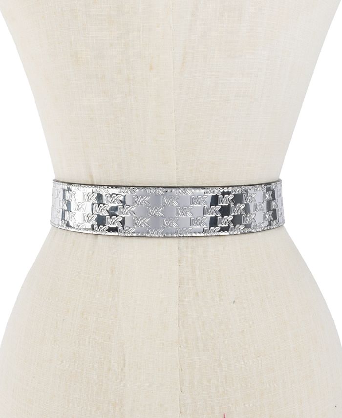 Michael Kors Women's Metallic Logo Belt - Macy's