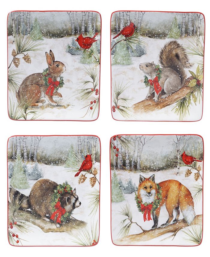 Certified International Winter Forest 16 Piece Dinnerware - Macy's