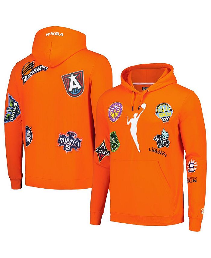 FISLL Men's and Women's Orange WNBA Allover Logo Pullover Hoodie - Macy's