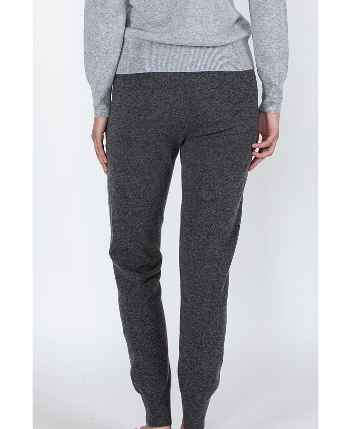 JENNIE LIU Women's 100% Pure Cashmere Knitted Jogger Pants - Macy's