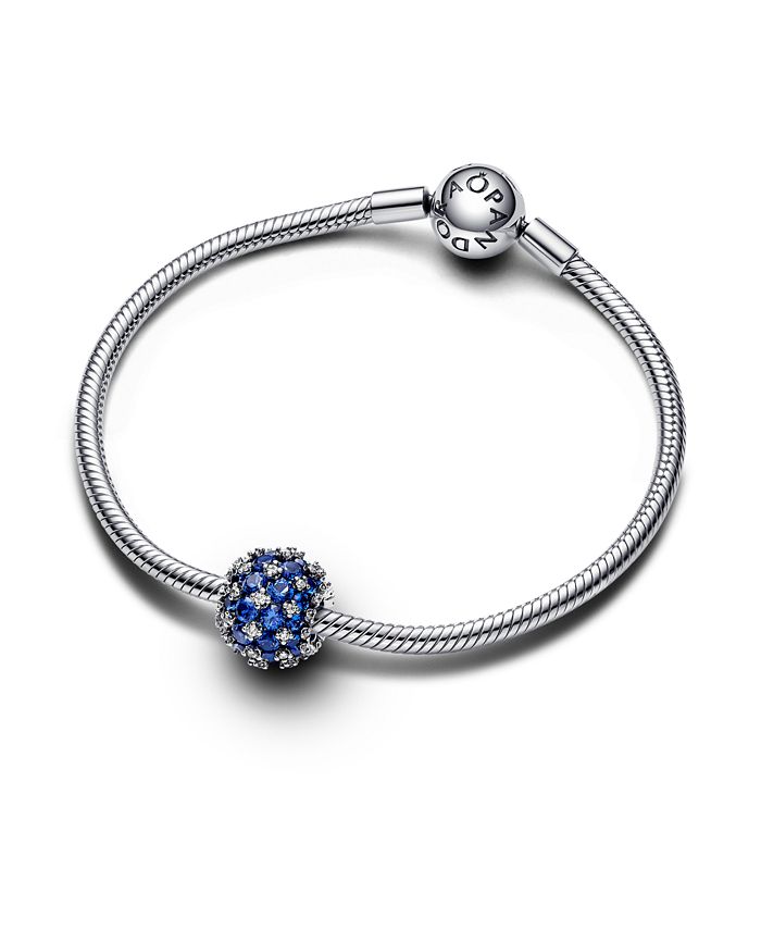 Pandora Cubic Zirconia Pave Round Charm - Macy's