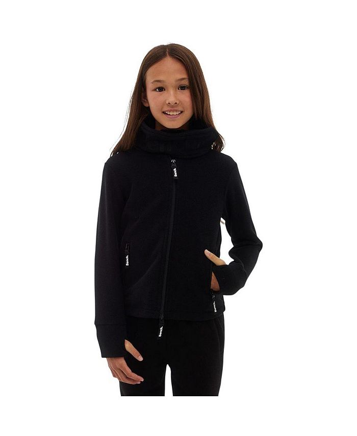 Bench DNA Girls Funnel Microfleece Zip-Up Wrap Neck Jacket - Macy's