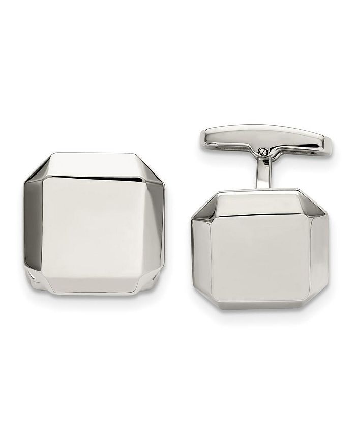 Chisel Stainless Steel Polished Cuff Links for Mens - Macy's