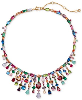 Kate Spade New York Gold-Tone Multicolor Mixed Crystal Statement ...