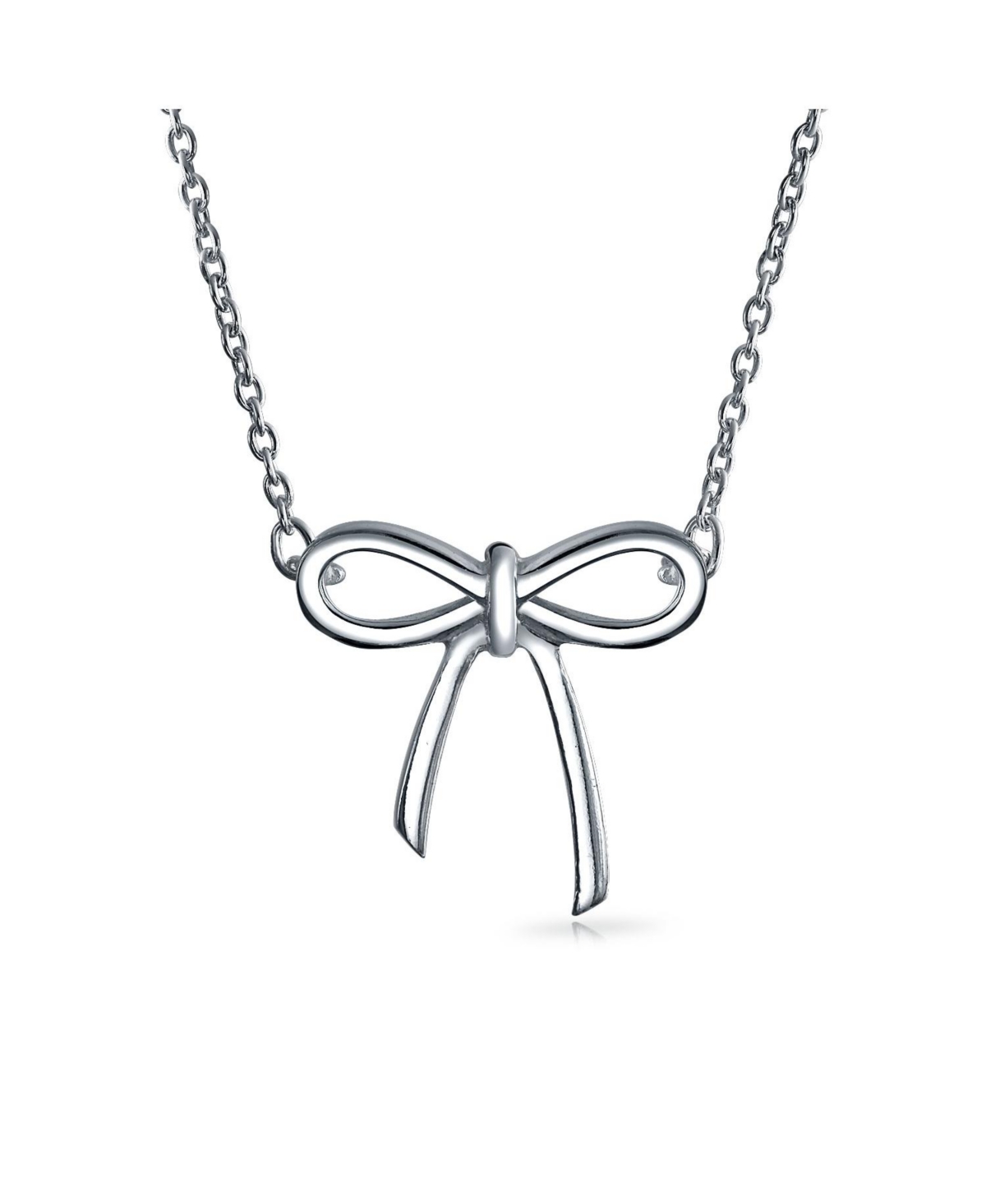 Click here for Bling Jewelry Minimalist Holiday Bow Ribbon Pendan... prices