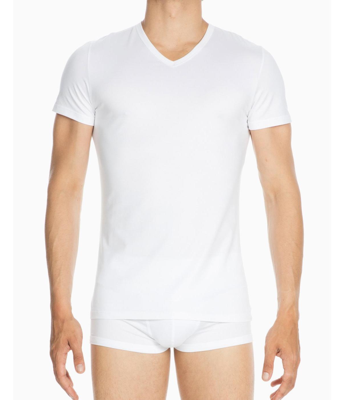 Click here for Hom Usa Mens Tee-Shirt V-Neck - White prices