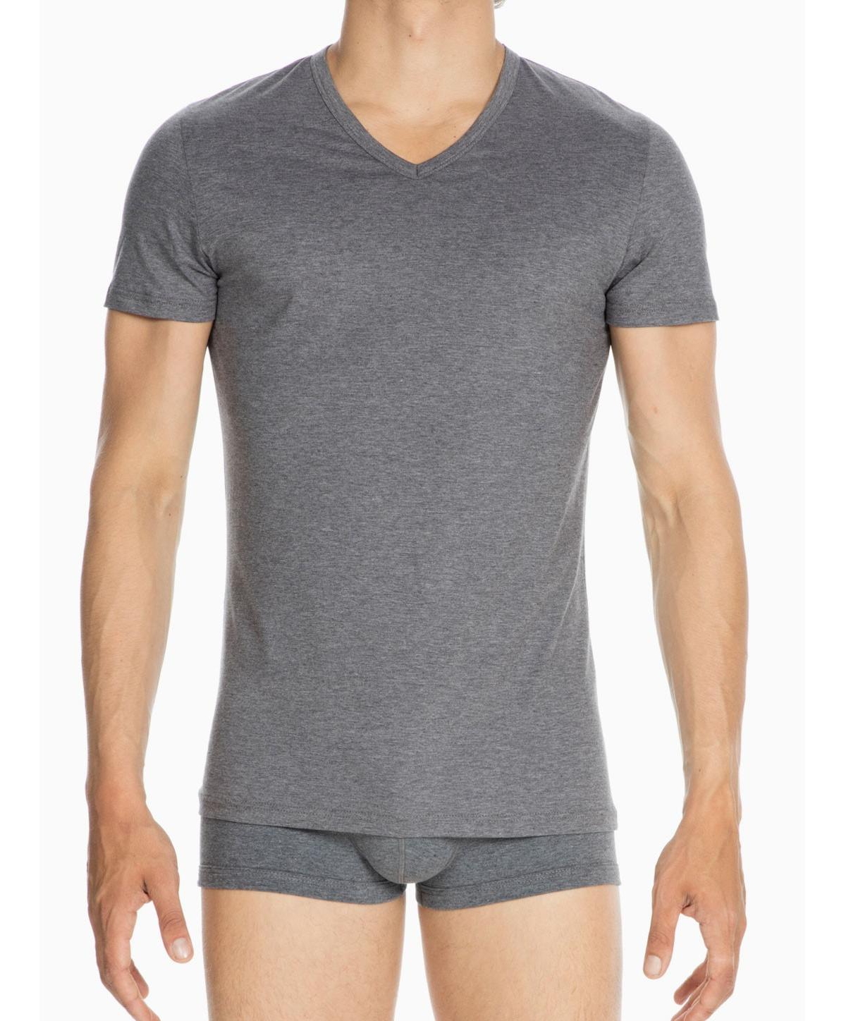 Click here for Hom Usa Mens Tee-Shirt V-Neck - Grey prices