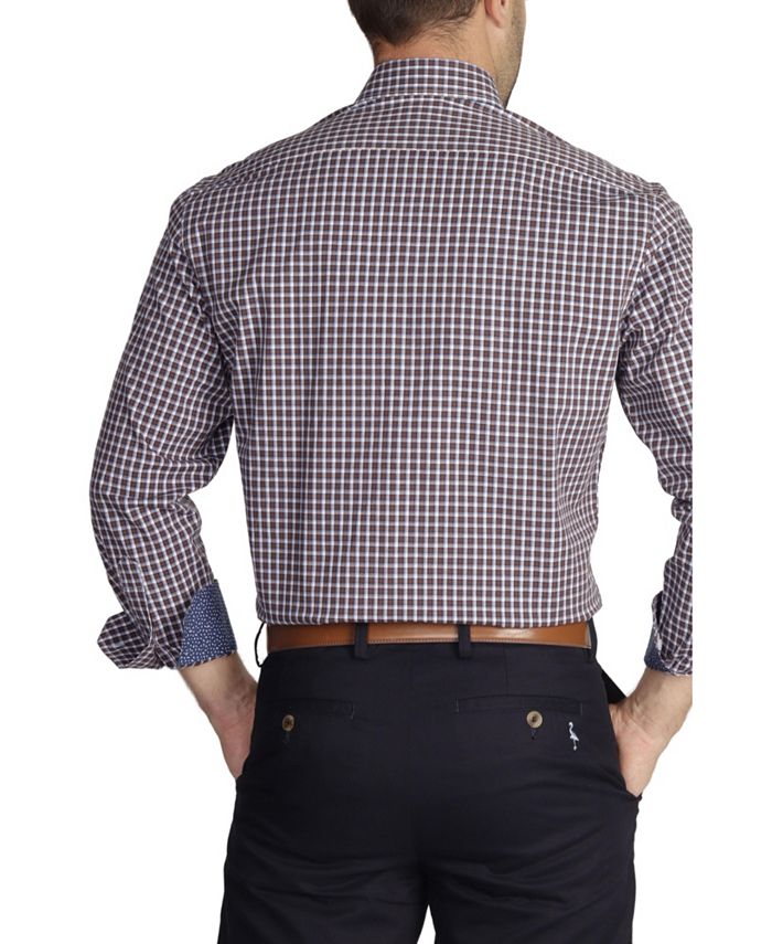 Tailorbyrd Mens Check Cotton Stretch Long Sleeve Shirt - Macy's