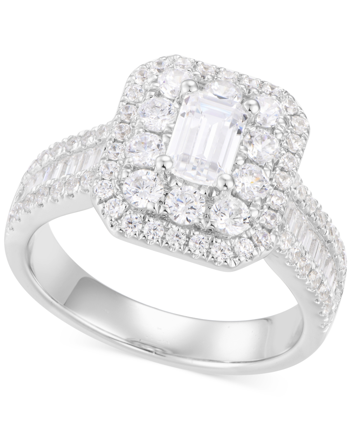 Click here for Diamond Emerald-Cut Double Halo Engagement Ring (2... prices