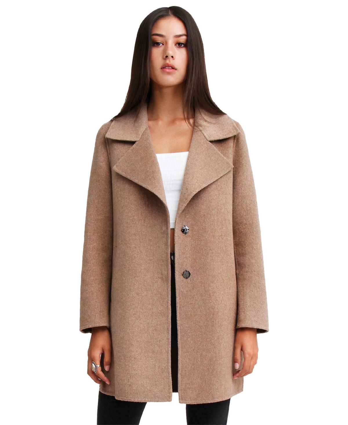 Click here for Belle & Bloom Womens Ex-Boyfriend Wool Blend Overs... prices