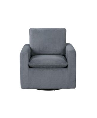 Lifestyle Solutions 32.7" Sherpa Graham Swivel Accent Chair - Macy's