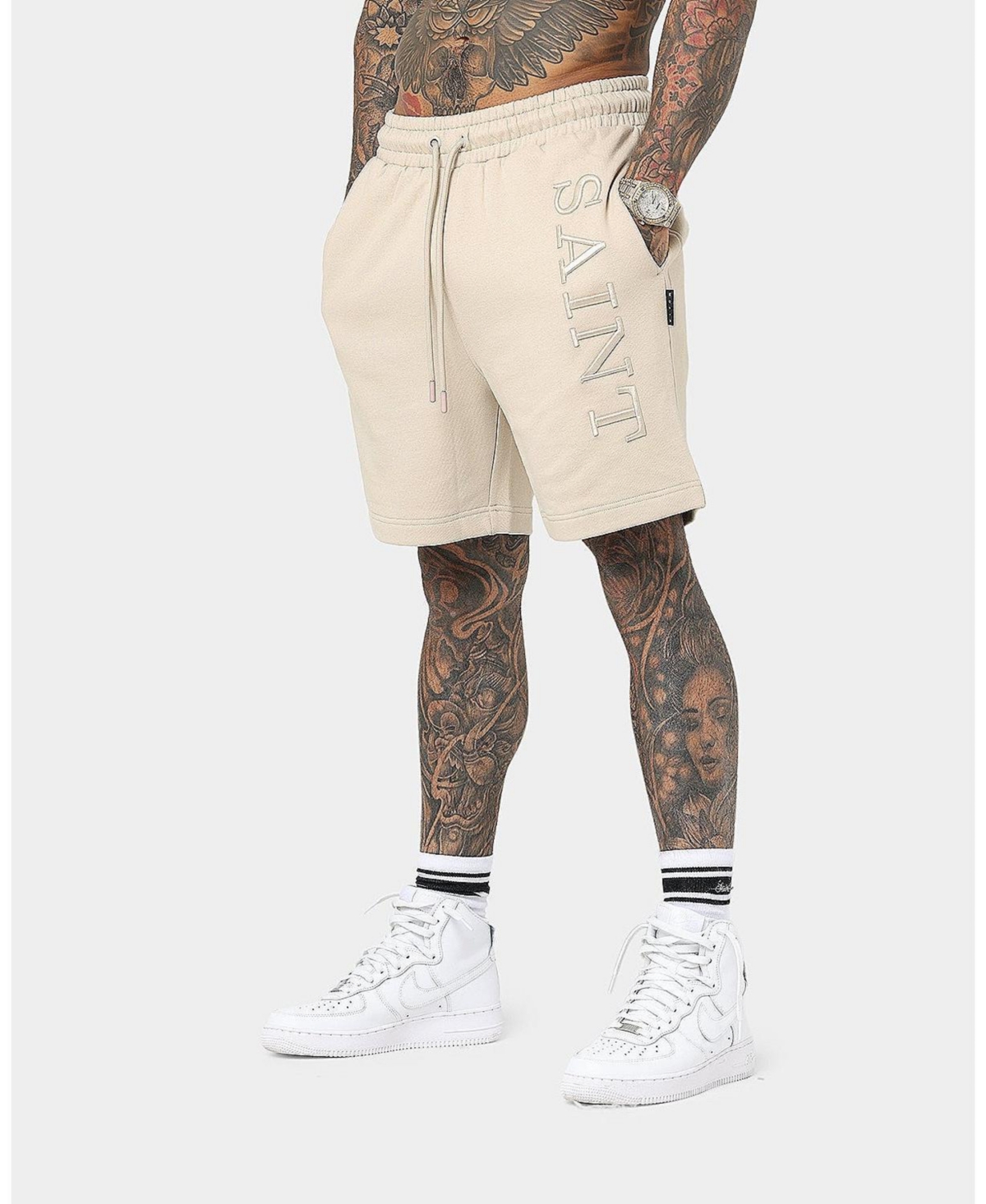 Click here for Saint Morta Mens Annex Sweat Shorts - Stone prices