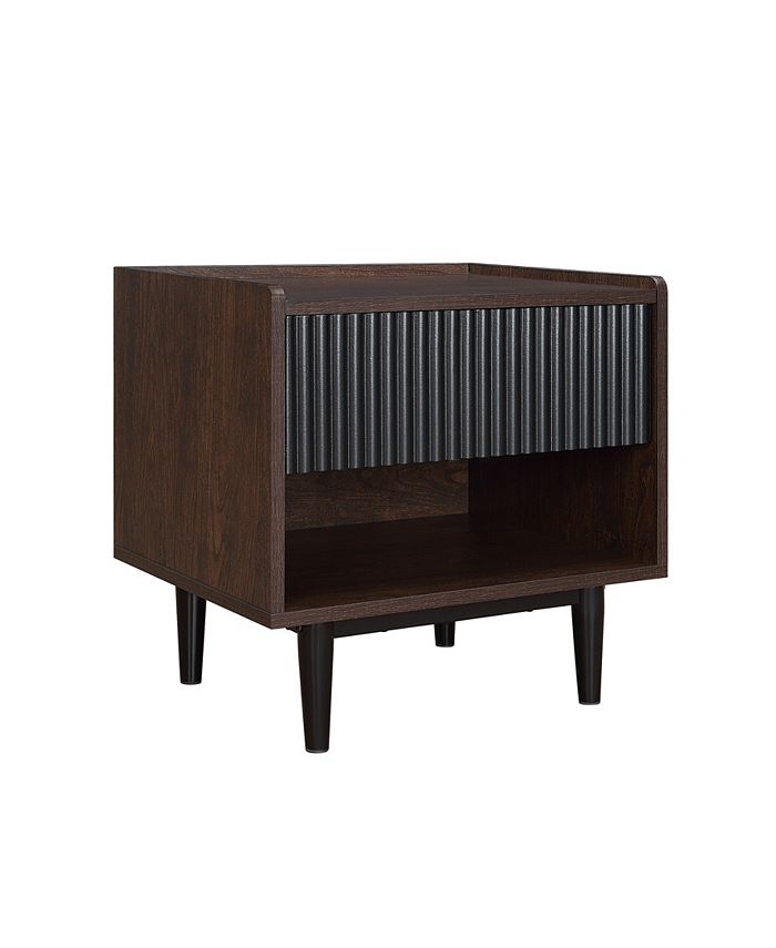 Manhattan Comfort Duane 20.23" Medium Density Fibreboard Ribbed 1 ...