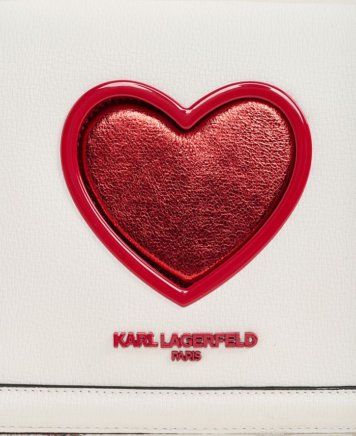 KARL LAGERFELD PARIS Simone Flap Leather Crossbody - Macy's