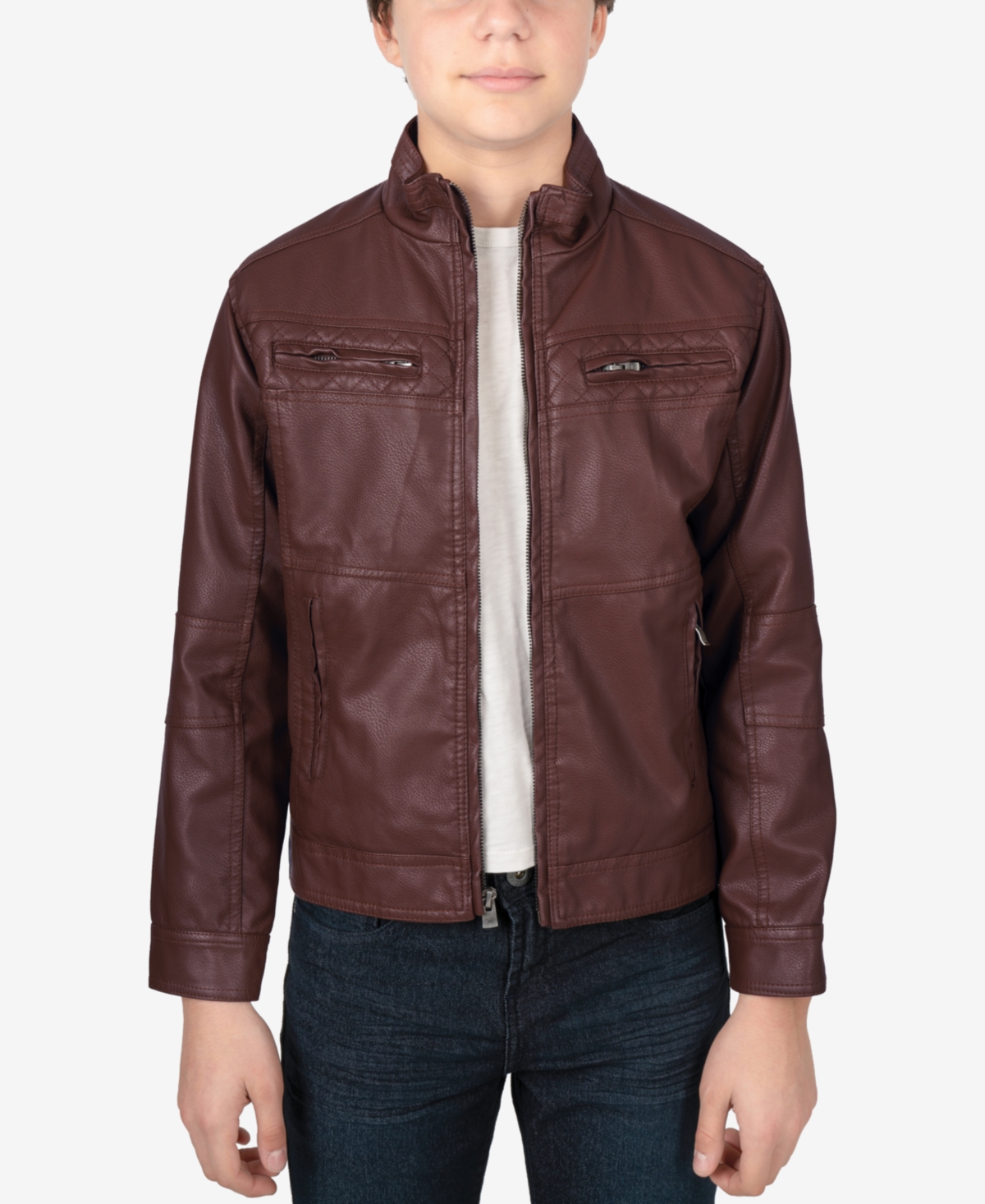 Click here for Xray Boys Pu Jacket With Lining - Burgundy prices