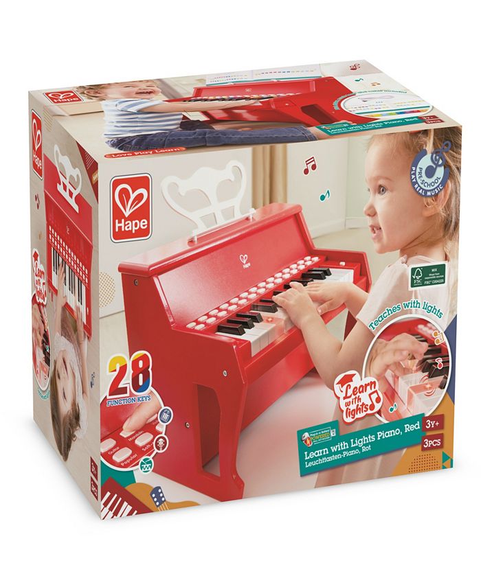 Hape Learn with Lights- Red Electronic Piano - Macy's