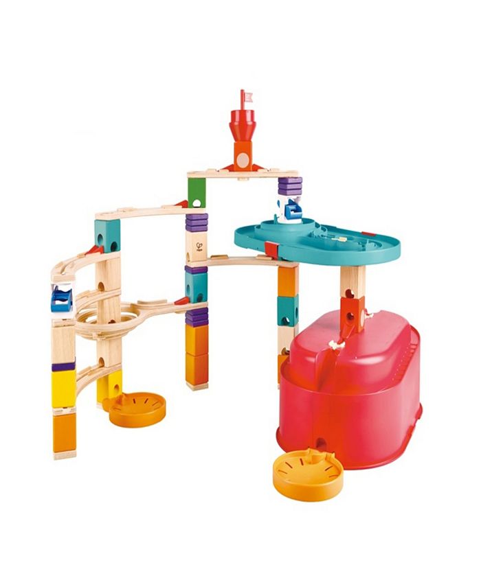Hape Stack Track Bucket Quadrilla Marble Run Construction - Macy's