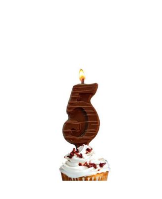 YUM-WICK Chocolate Drizzle-Small- Number 5 Birthday Candle - Macy's