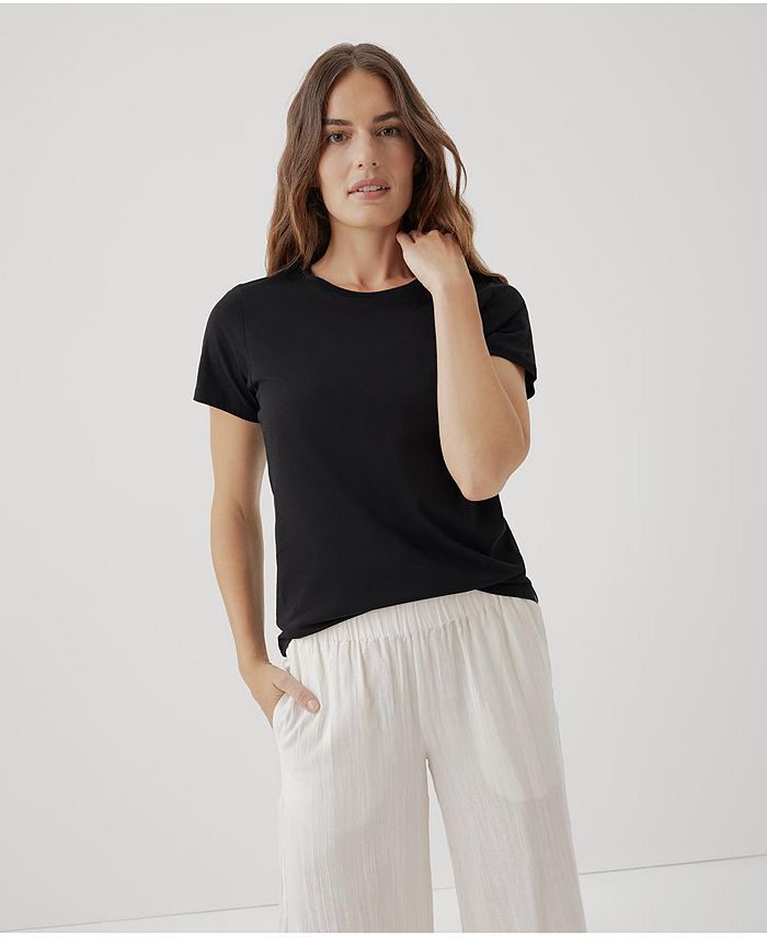 Pact Women's Organic Cotton Softspun Crew Neck Tee - Macy's