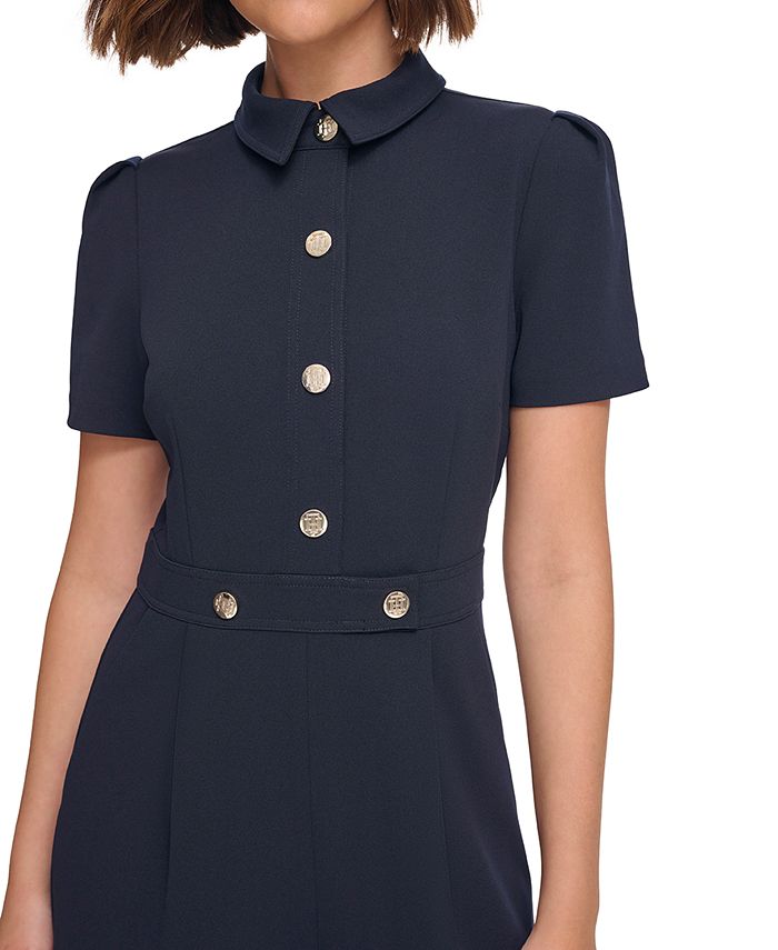 Tommy Hilfiger Women's Button-Front Jumpsuit - Macy's