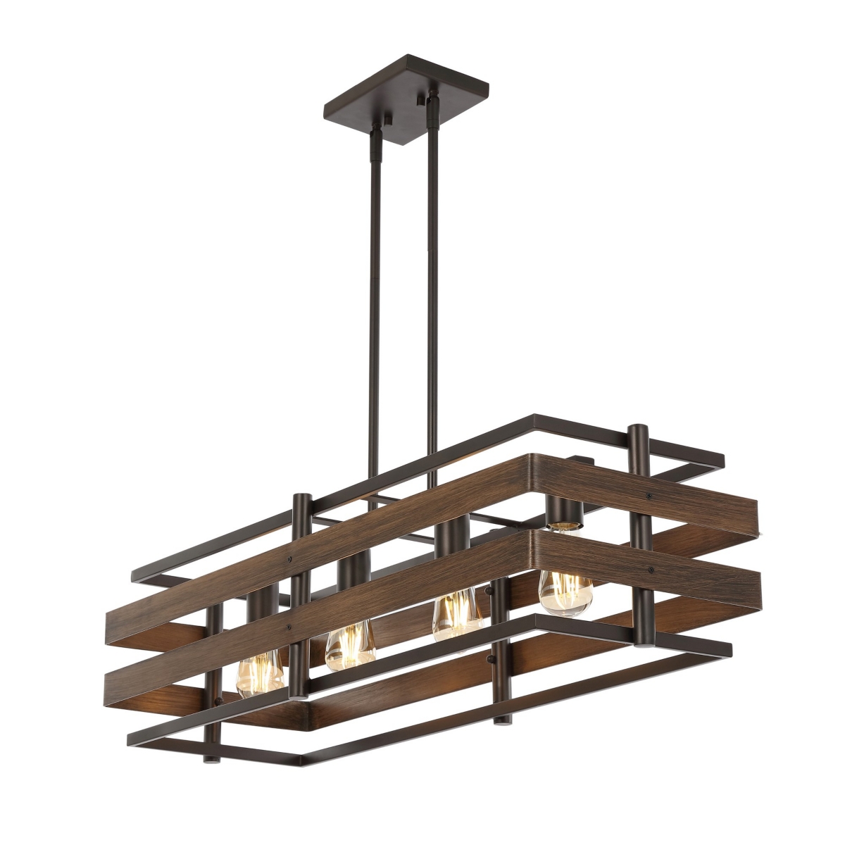 Click here for Horizon Rustic Farmhouse Iron Linear Led Pendant -... prices