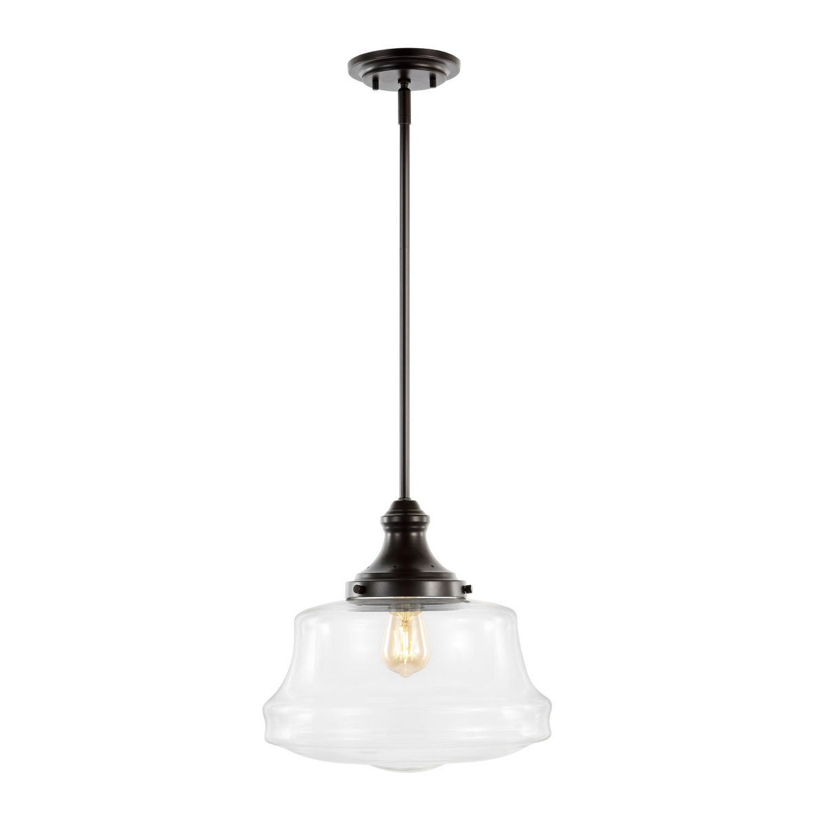 Click here for Schoolhouse Bohemian Farmhouse Iron/Glass Led Pend... prices